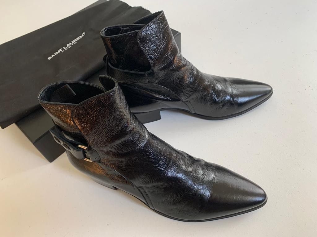 Saint Laurent Paris Saint Laurent by Hedi Slimane FW15 black mid heel ...