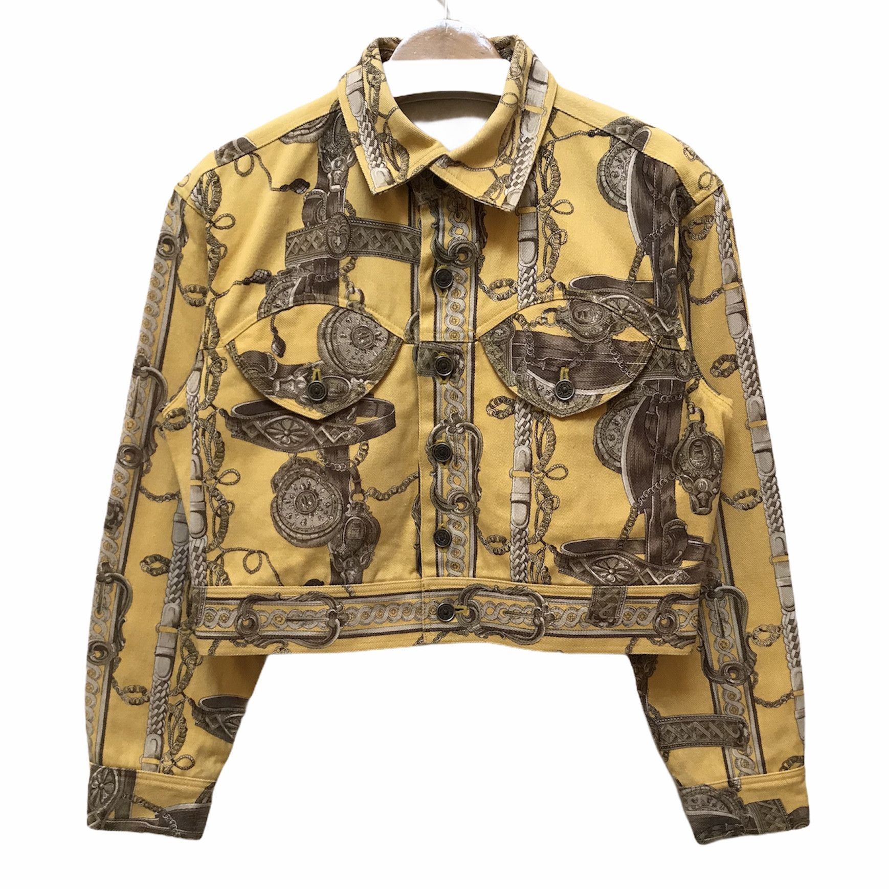 Archival Clothing × Japanese Brand × Kensho Abe KENSHO ABE 511 Baroque Gold Yellow Crop Denim ...