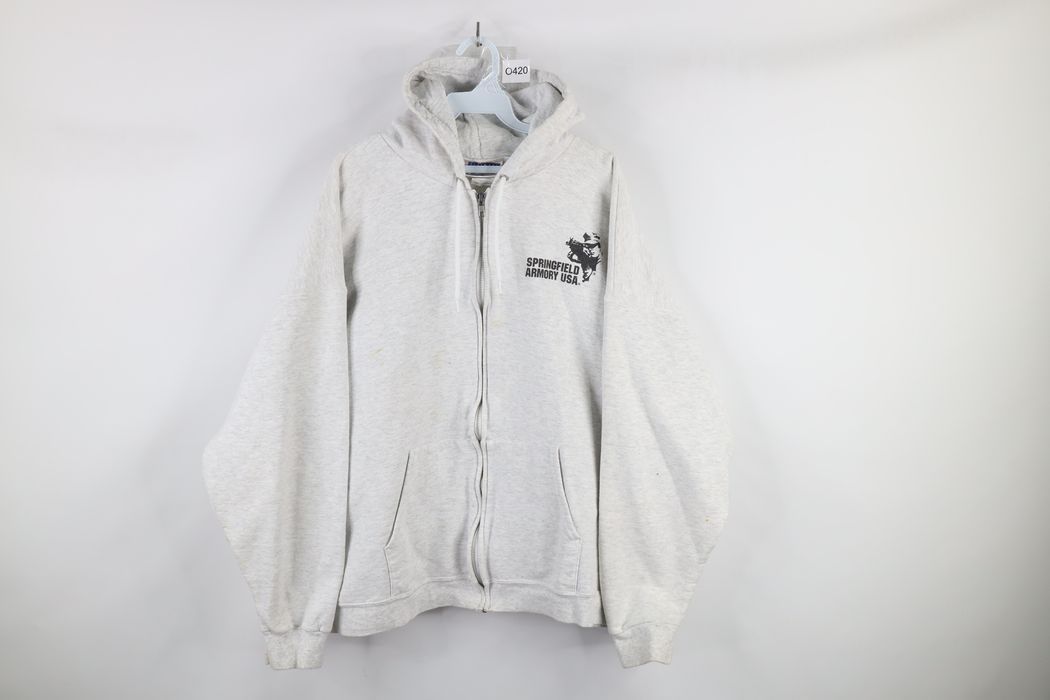 Vintage Vintage 90s Springfield Armory Full Zip Hoodie Sweatshirt | Grailed