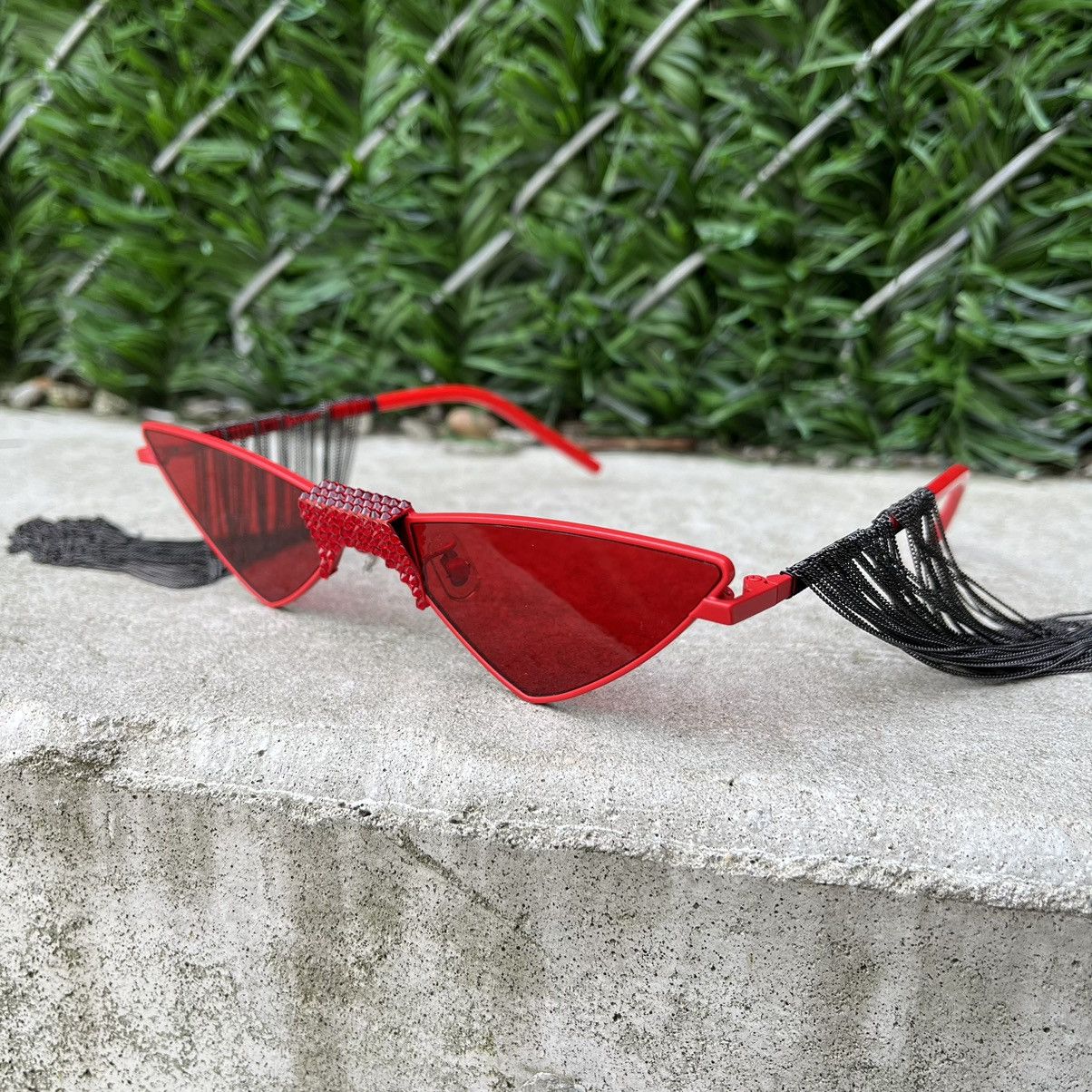 Gentle Monster Gentle Monster Red Triangular Sunglasses (unisex) | Grailed