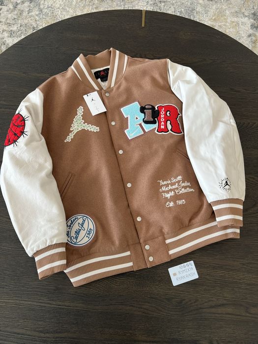 Travis Scott Travis Scott x Jordan Varsity Jacket - size 2XL | Grailed