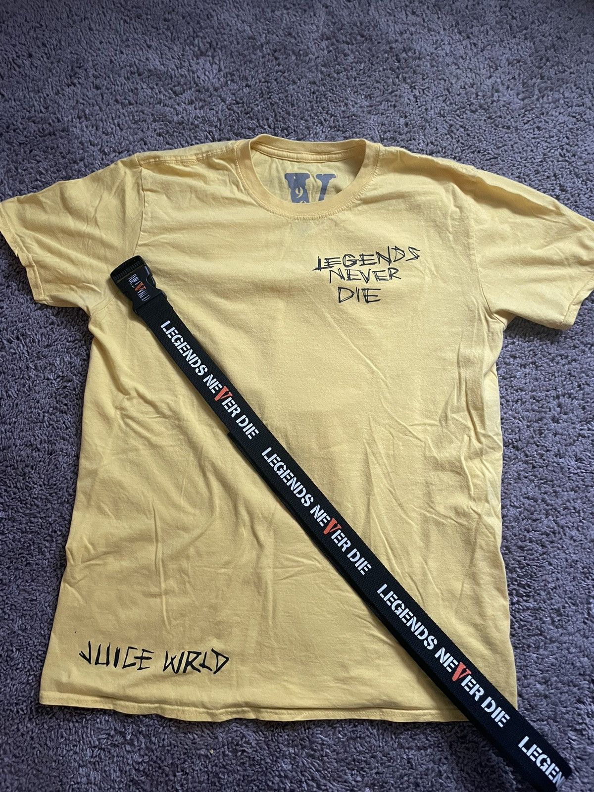 Vlone Vlone x juice Wrld inferno with Vlone belt | Grailed