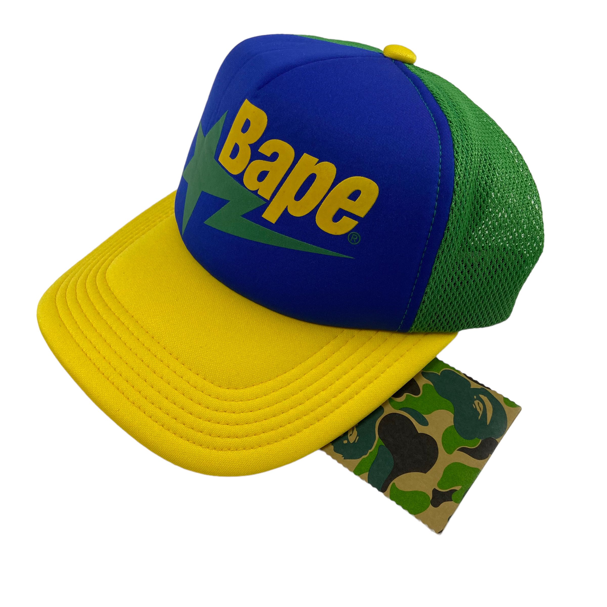 Bape NEW Bape STA logo brazil trucker hat | Grailed