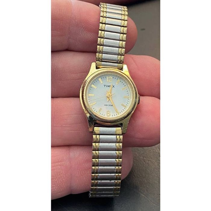 Timex Women's 20mm Two tone Timex Watch, WR 30M, Expansion Band | Grailed