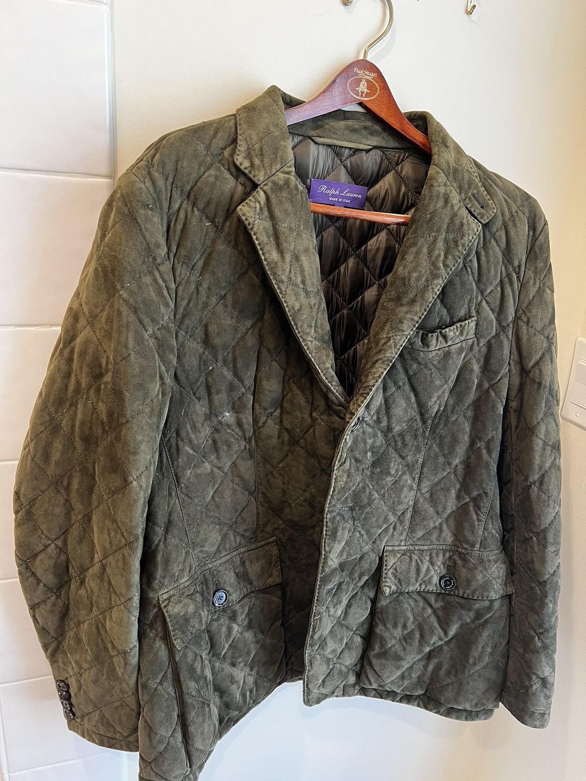 Ralph Lauren Purple Label Green Quilted Jacket | Grailed