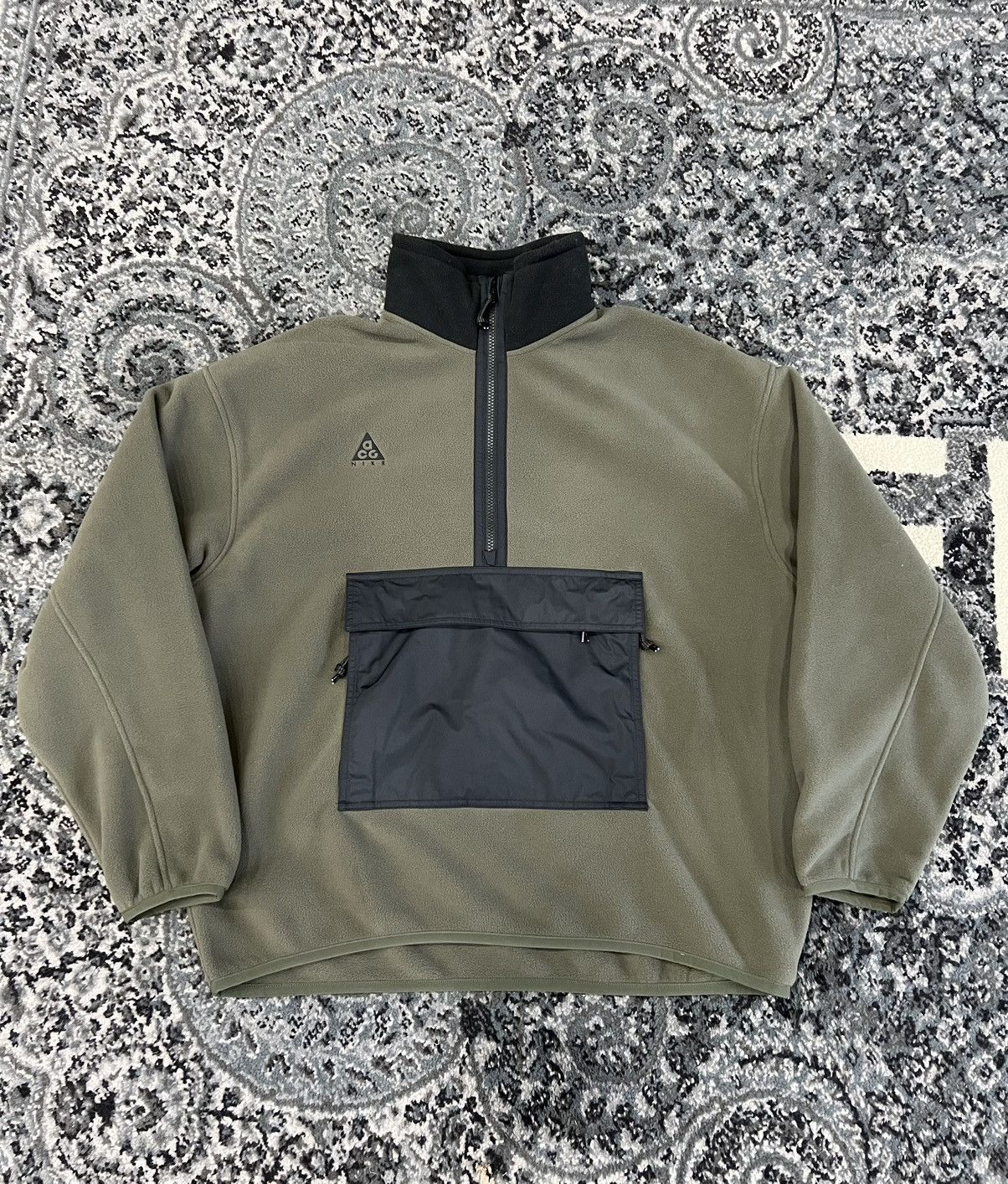 Nike ACG Nike ACG Quarter Zip Fleece Jacket Military Green | Grailed