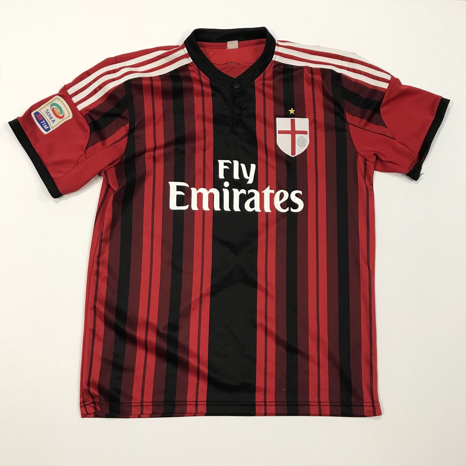 Vintage AC Milan Fly Emirates Soccer Jersey AMC Red Black | Grailed
