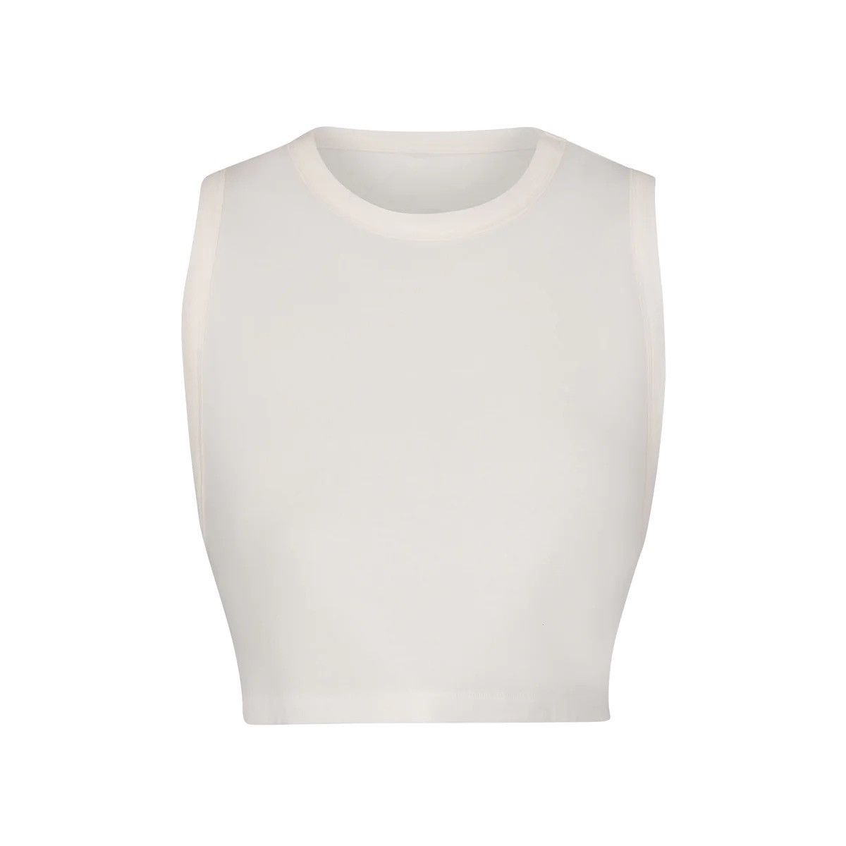 SKIMS SKIMS Boyfriend Cropped Tank Crop Top White | Grailed