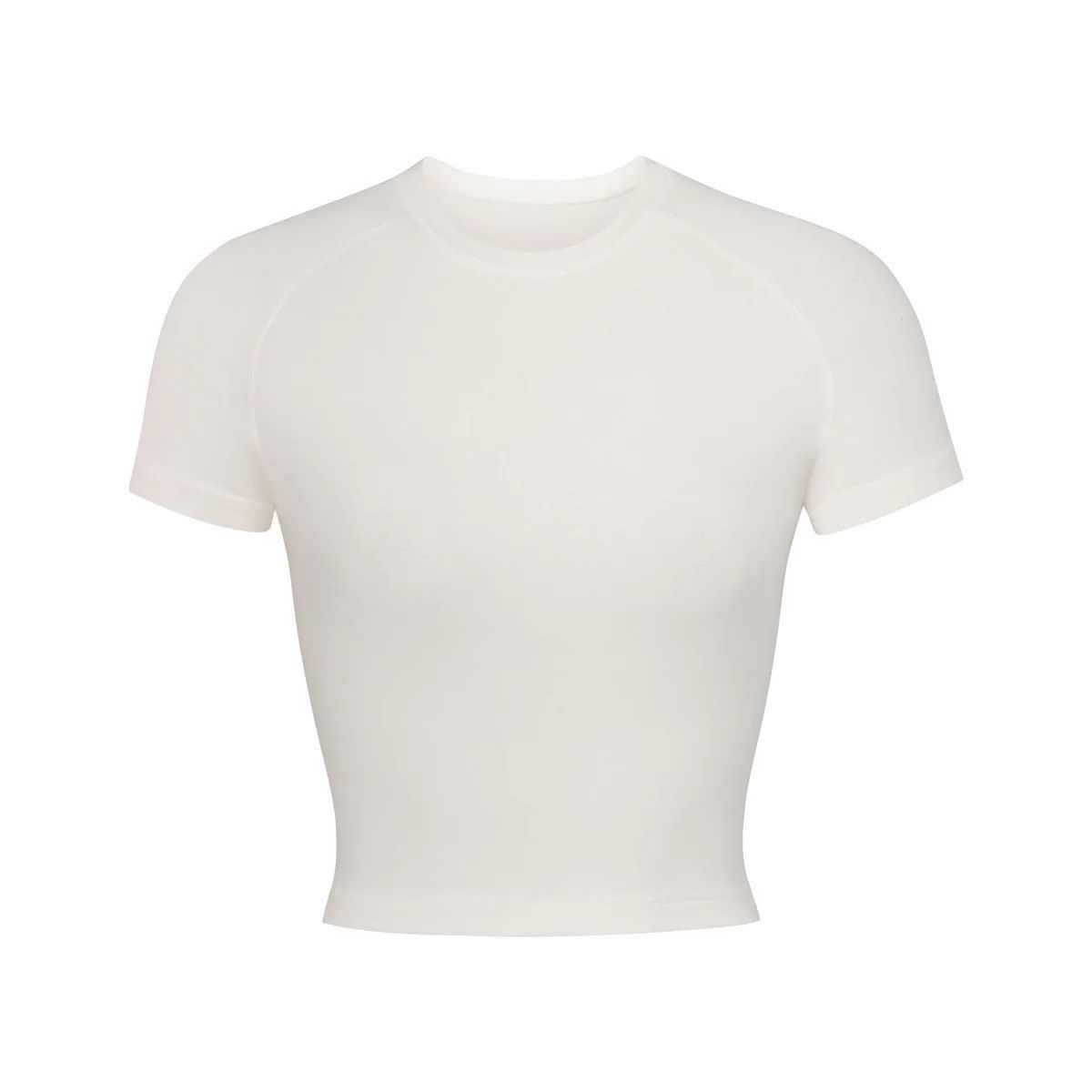 SKIMS SKIMS New Vintage White Raglan Cropped T-shirt Crop Top | Grailed