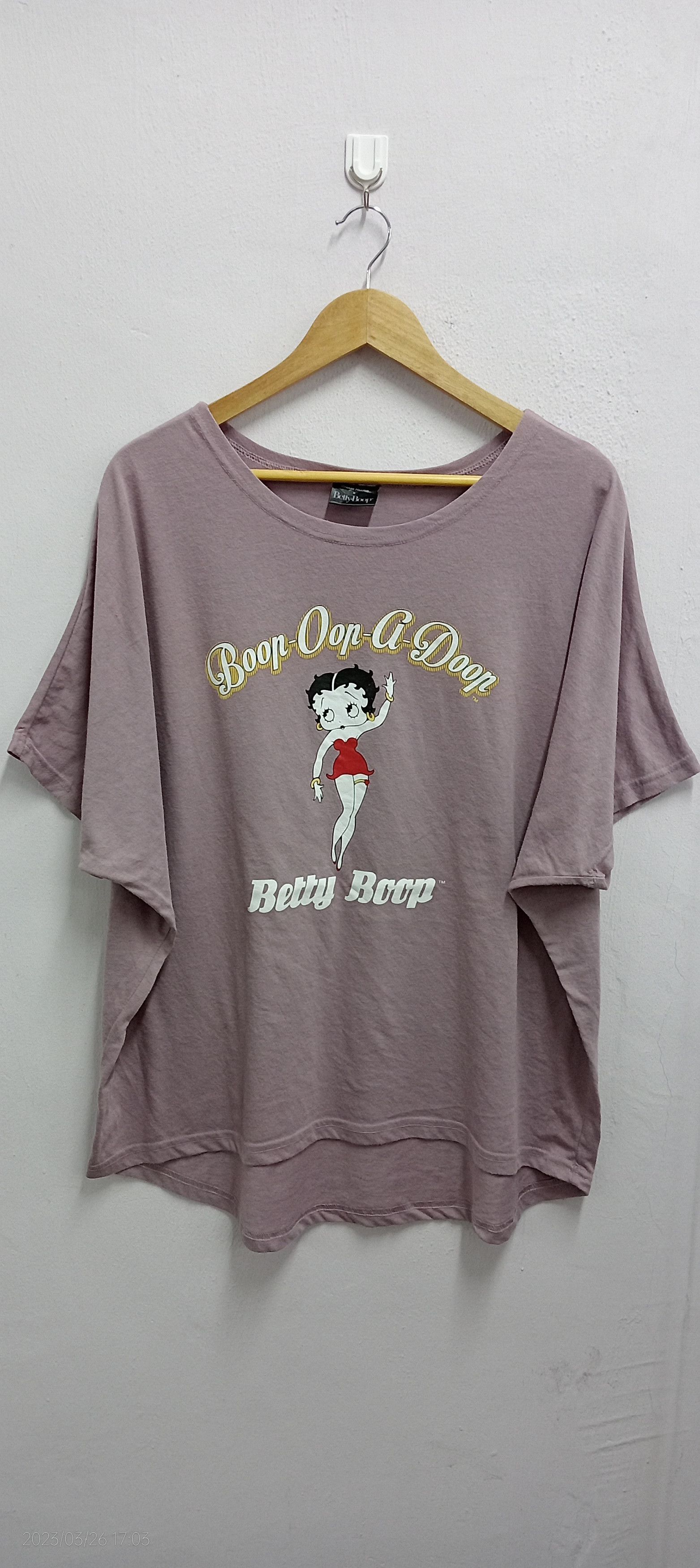 Vintage BOOP OOP A DOOP BETTY BOOP X STRANGE HEAVEN PRINT MIRROR TEE ...
