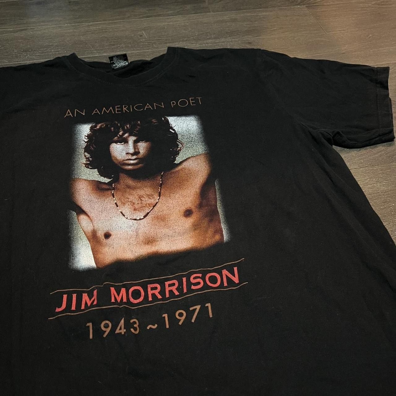 Band Tees × Vintage Vintage Jim Morrison an American poet memorial t ...