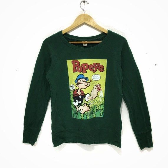 Uniqlo Vtg POPEYE THE SAILORMAN Comic Cartoon Sweatshirt Sweater | Grailed