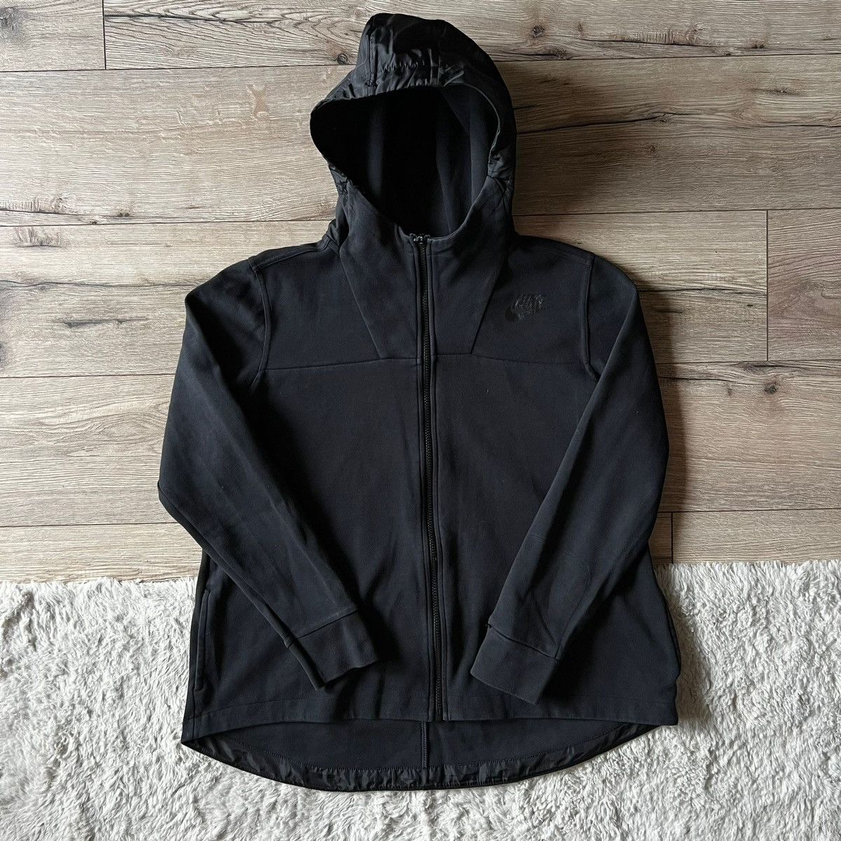 Nike Nike Tech Fleece Zip Up Black Hoodie Tracksuit Drill | Grailed