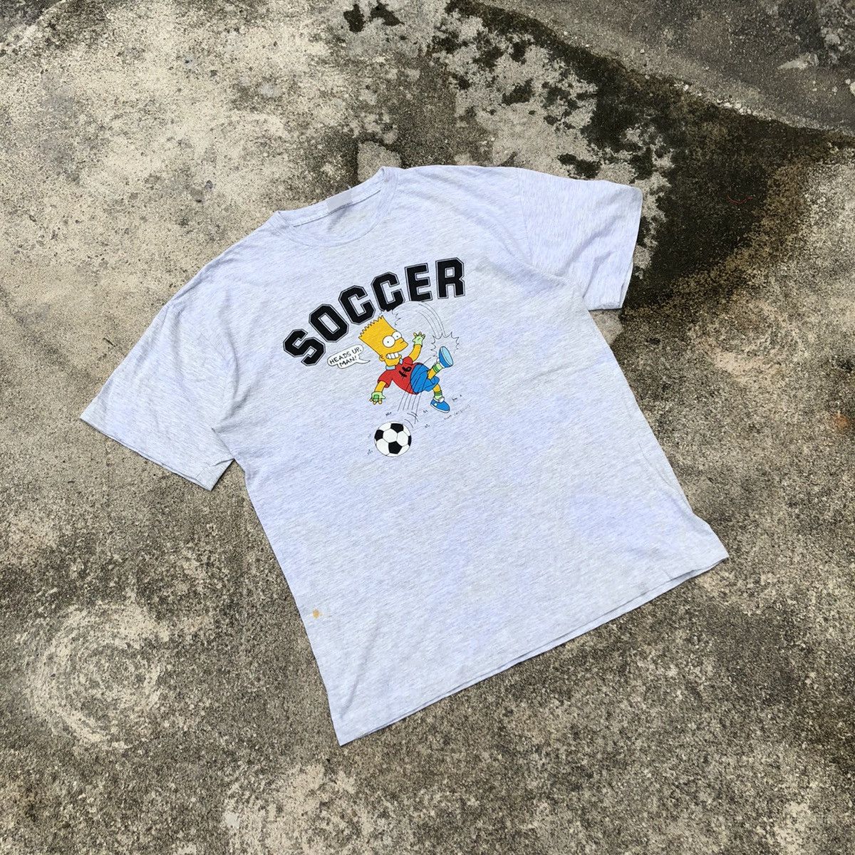 Vintage Rare Vintage 90s The Simpsons Soccer Art By Matt Grogning | Grailed
