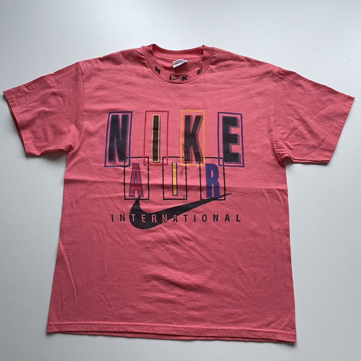 Nike × Rare × Vintage Vintage 90s Nike Air Swoosh Bootleg graphic t ...