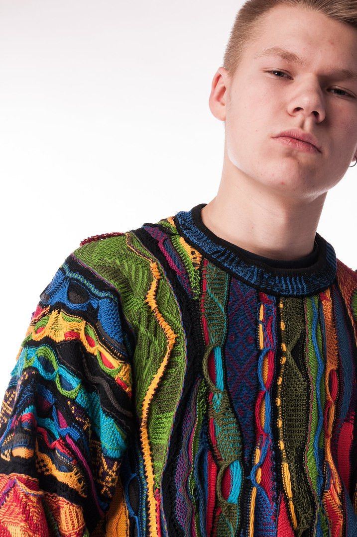 Coogi Rare Authentic Vintage COOGI Sweater Bright Rainbow Multicolored ...