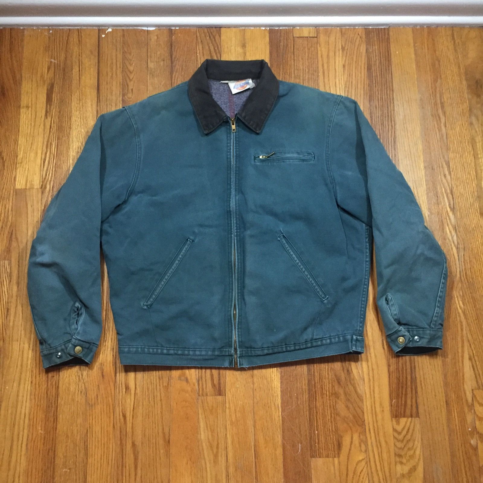 Dickies Vintage 90s Heavyweight Lined Work Jacket With Corduroy Collar ...