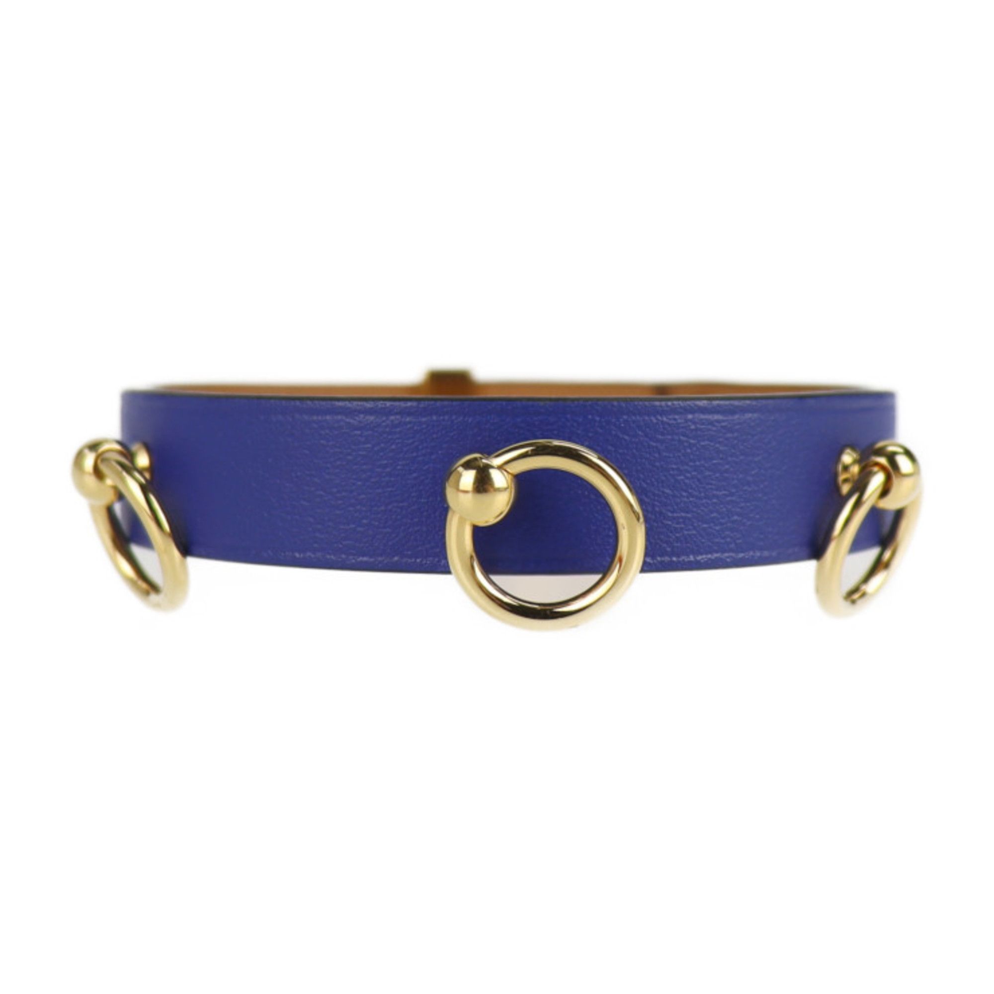 Hermes Hermes Mini Dog Anaud Bracelet 071680CK Notation Size T3 Leather ...