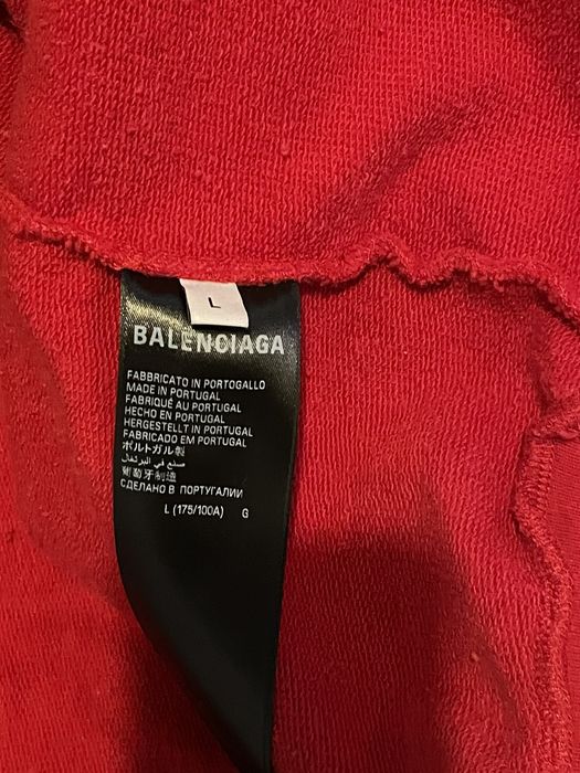 Balenciaga BALENCIAGA SKATER GRAFFITI ZIP UP HOODIE RED | Grailed
