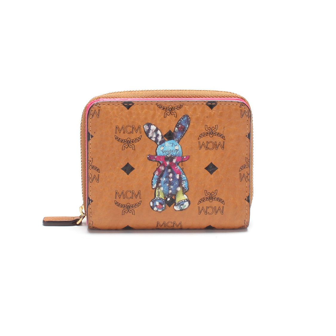 MCM Visetos Rabbit Zip Around Wallet | Grailed