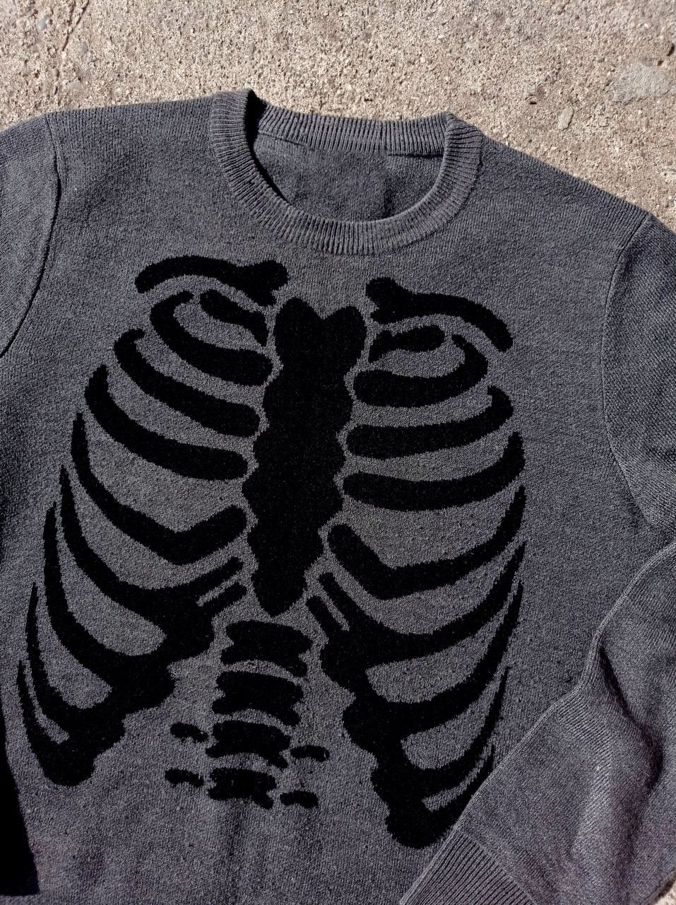 Vintage Vintage Y2K Skeleton knit sweater opium vamp style | Grailed
