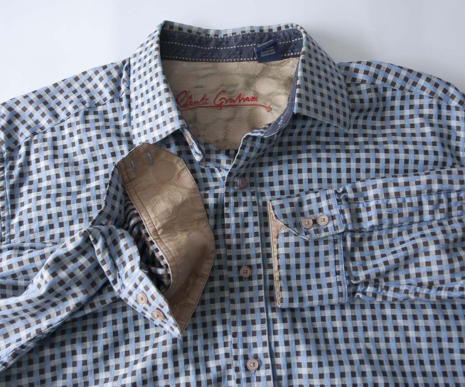 Robert Graham Robert Graham Shirt Blue/ Gray Size L | Grailed