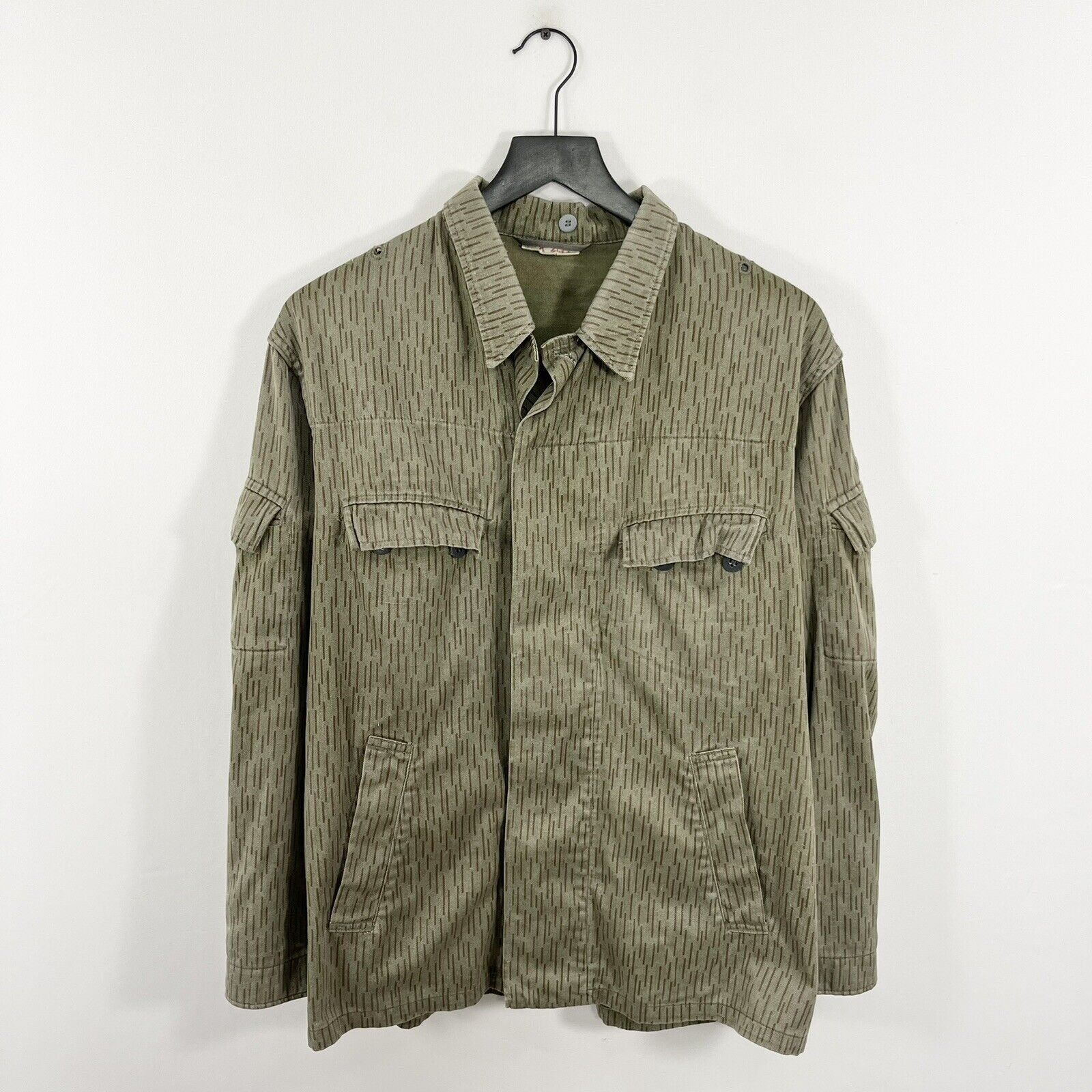 Vintage Vtg 80s Strichtarn Camo East German Field Military Jacket M ...
