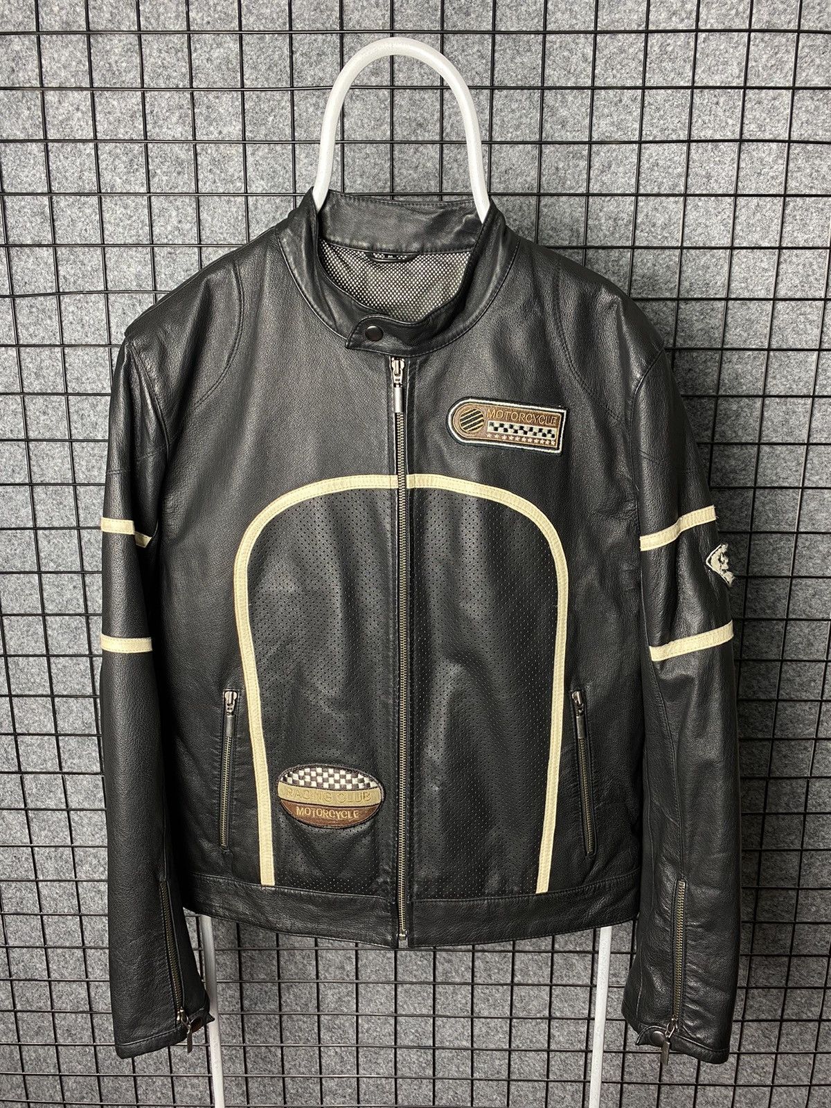 Vintage Angelo Litrico Y2K Motorcycle Racing Club Biker Jacket SizeM ...