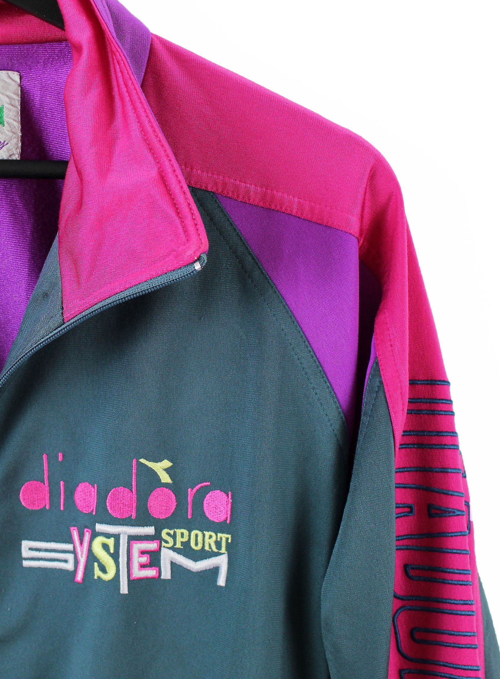 Vintage 90s vintage Diadora Sport System track jacket zip OG rad | Grailed
