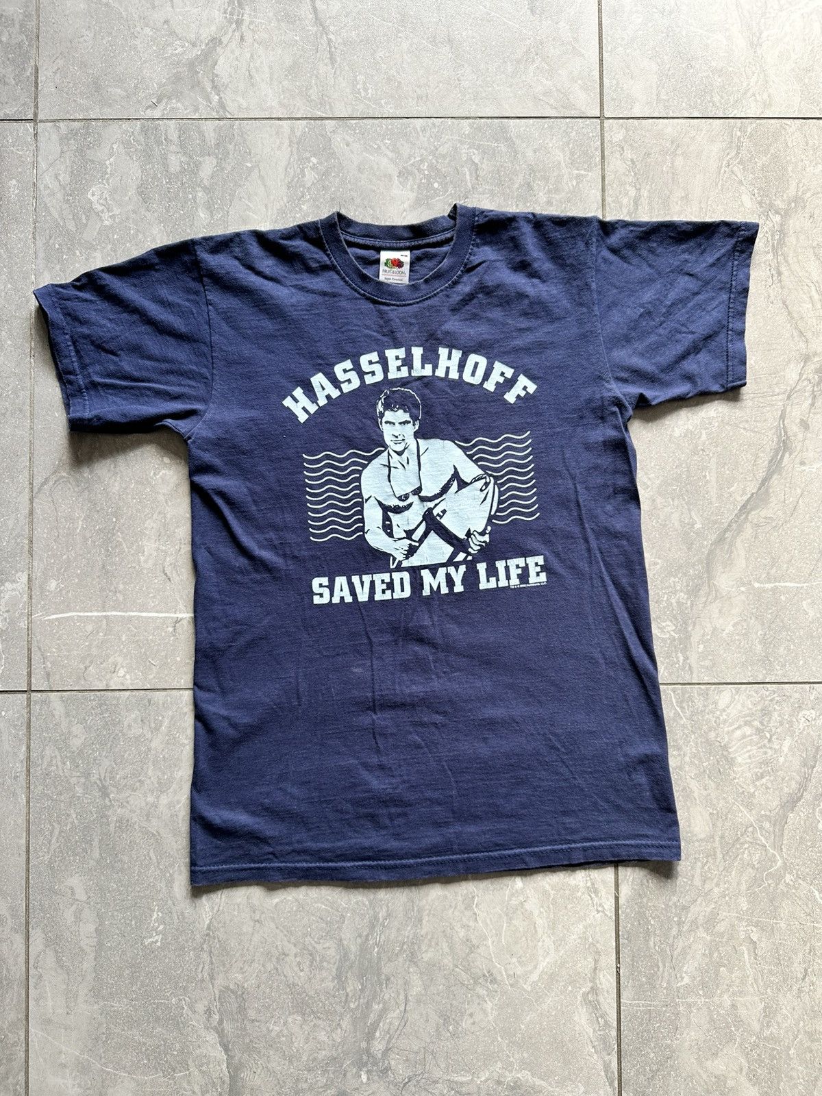 Band Tees × Vintage Vintage David Hasselhoff Saved my Life Baywatch Tee ...