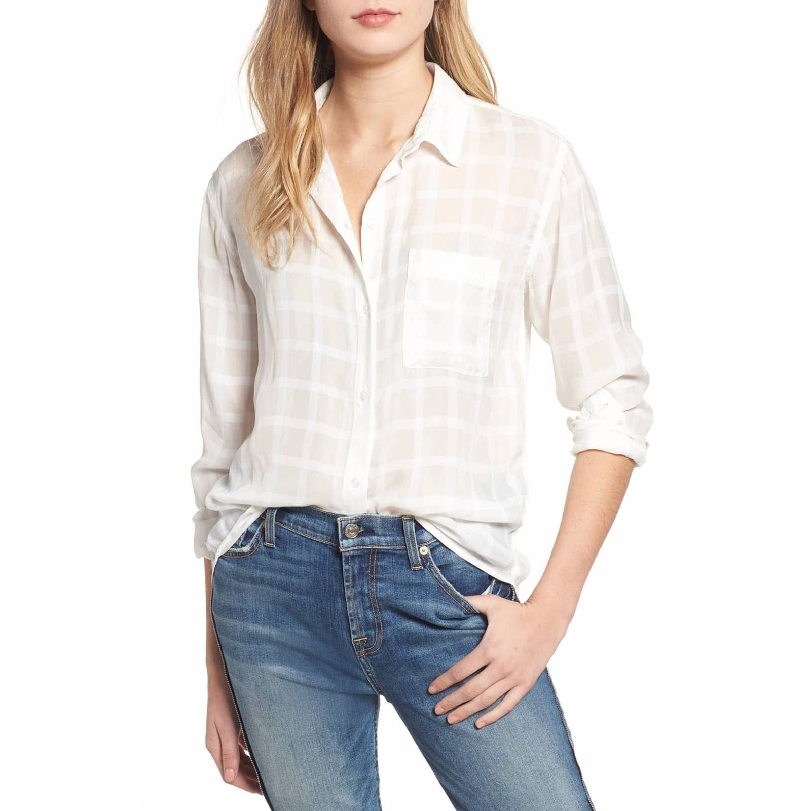Rails Aly Top In White Tonal Plaid | Grailed