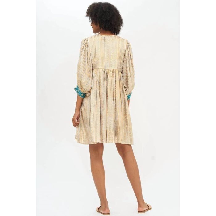Oliphant Cuff Sleeve Mini Dress In Regent Gold In Regent Gold | Grailed
