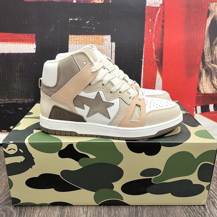 Bape 2022 Bape Bapesta 93 Hi Beige / Brown / White / Pink | Grailed