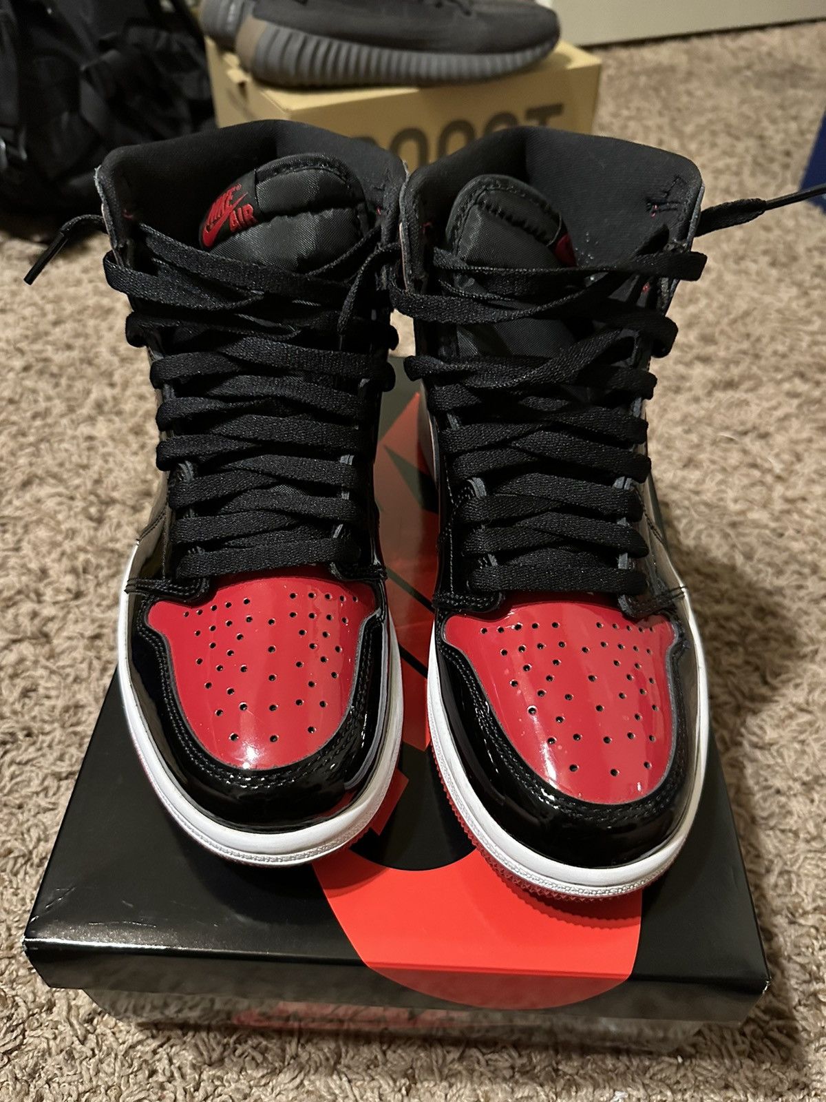 Jordan Brand × Nike Air Jordan 1 Retro High OG Patent Bred 1’s | Grailed