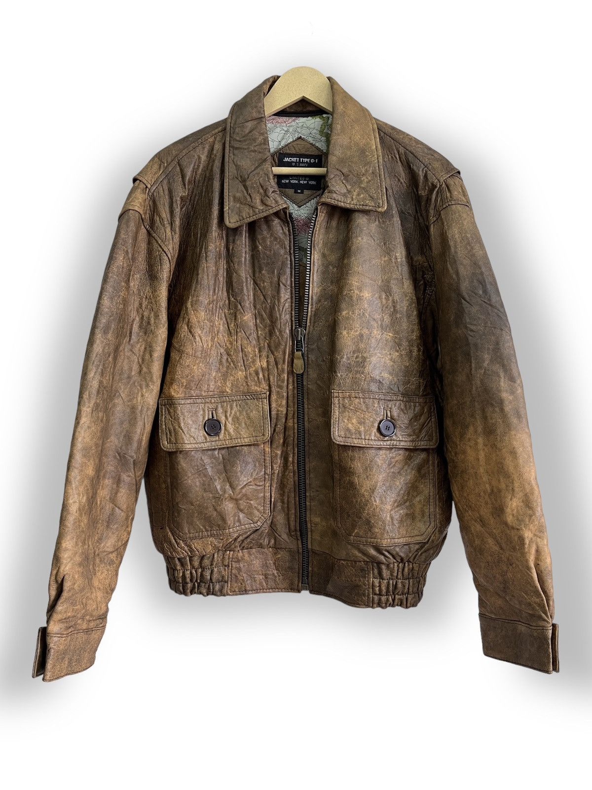 Freewheelers Sheepskin Leather Bomber Jacket Type G-1 US Navy Limited ...