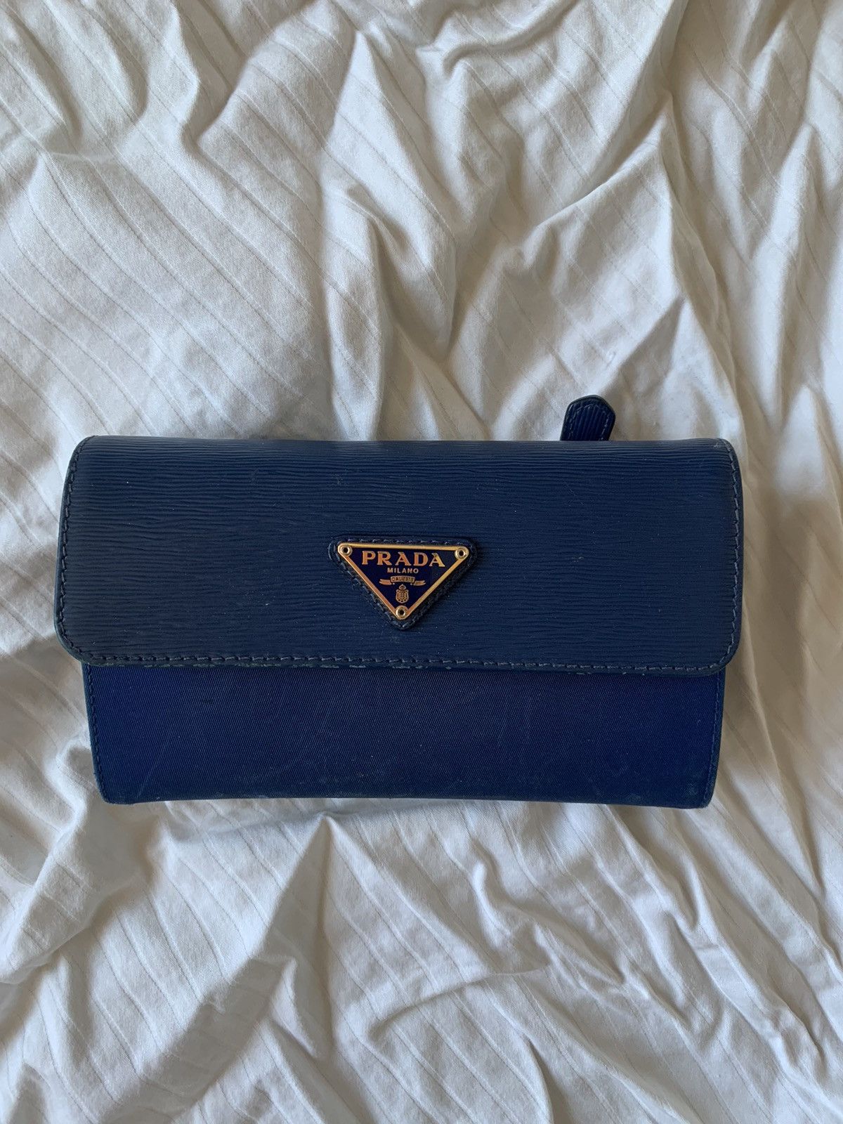 Prada Royal Blue Dual-toned Prada Wallet | Grailed