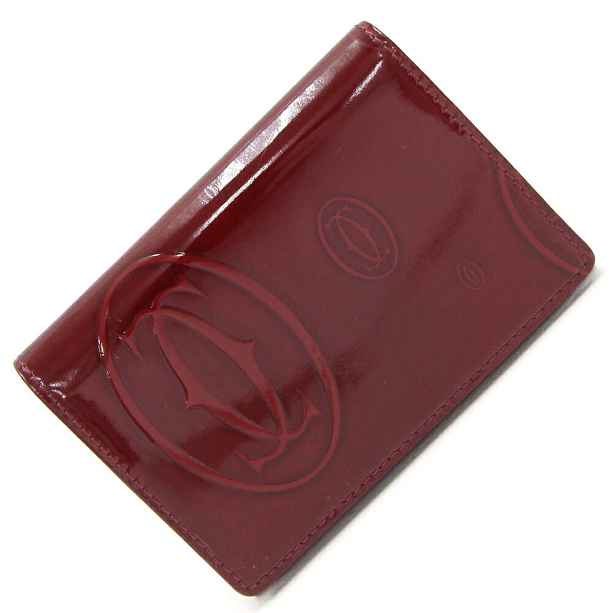 Cartier Cartier Business Card Holder Happy Birthday Bordeaux Patent ...