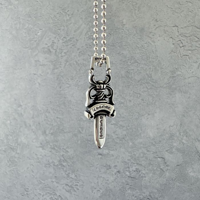Chrome Hearts CHROME HEARTS DAGGER PENDANT W/ BALL CHAIN NECKLACE | Grailed