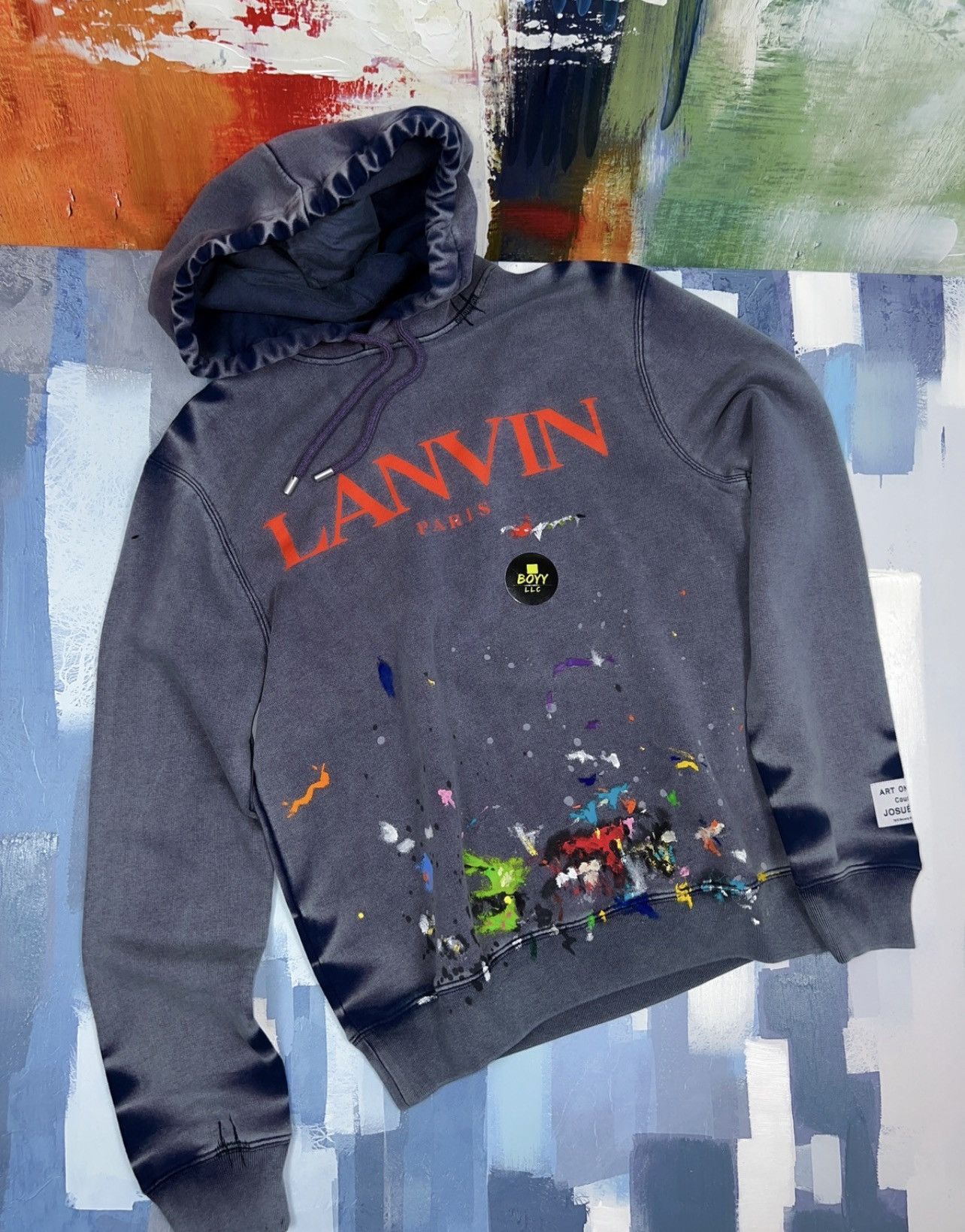 Gallery Dept. × Lanvin Gallery dept fadded paint splatter hoodie | Grailed