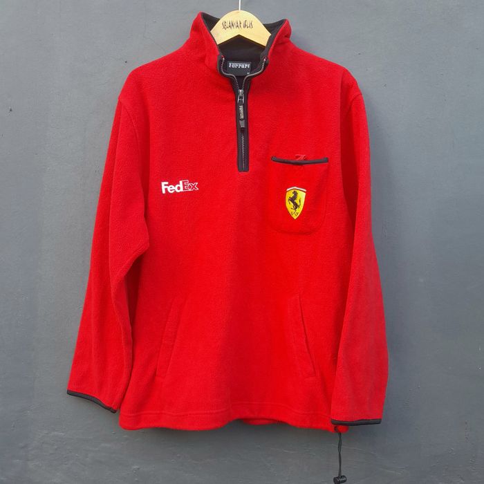 Vintage vintage RARE ferrari x fedex fleece jacket | Grailed