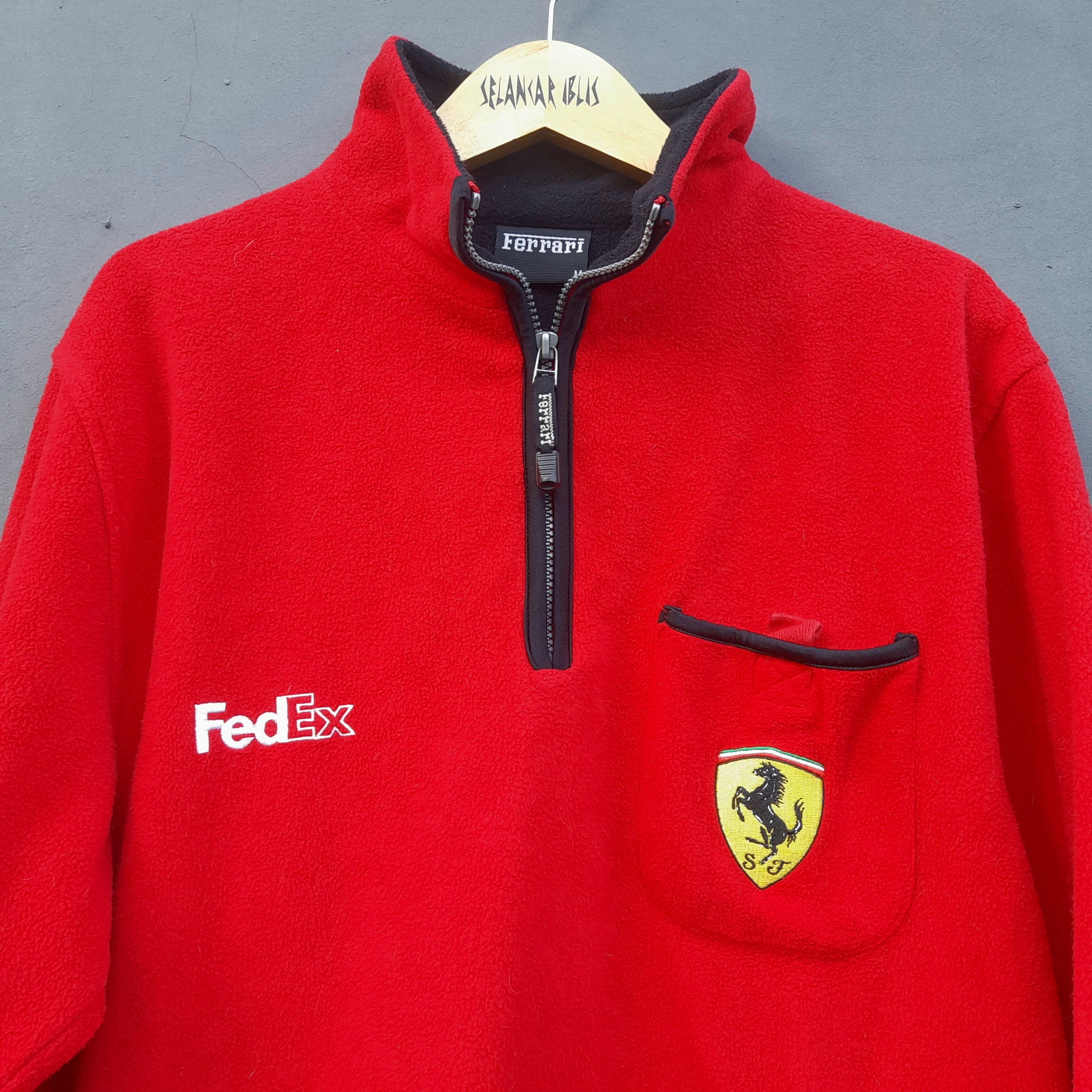 Ferrari × NASCAR × Vintage vintage RARE ferrari x fedex fleece jacket ...
