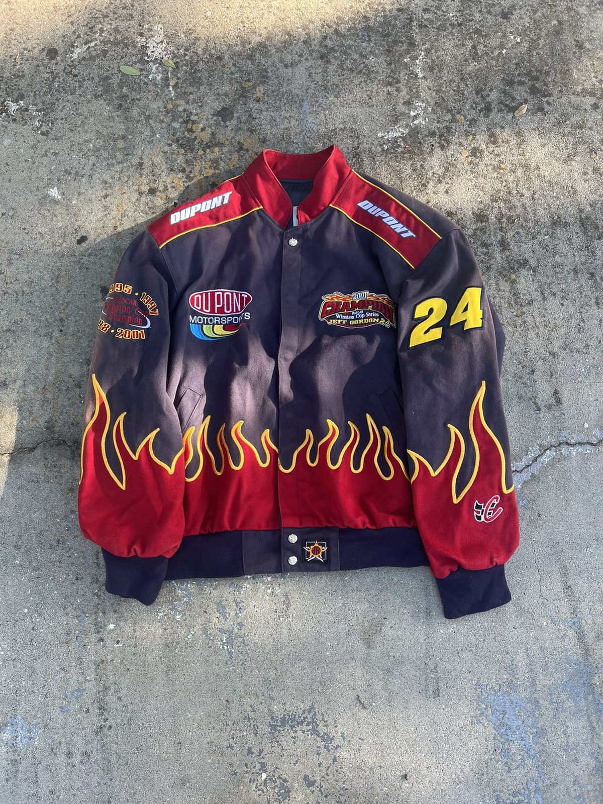 Vintage FADED 2001 Jeff Gordon Racing Jacket by Jeff Hamilton | Grailed