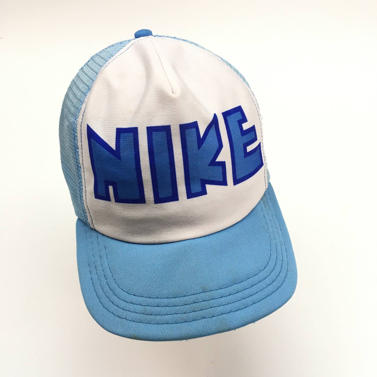 Nike 70s Nike Block Letter Font Snapback Cap Trucker Cap Foam | Grailed