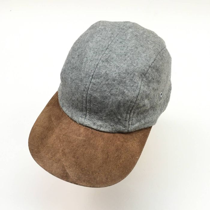 Vintage 60s Wool Baseball Cap Four Panel Hat Gray Brown Bill Small ...
