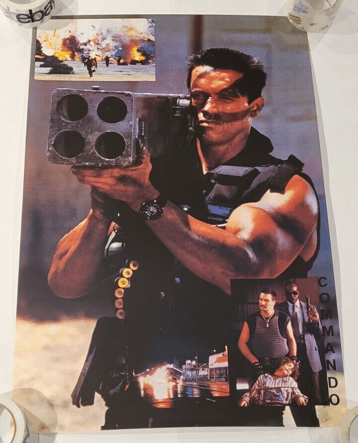 Other COMMANDO SCHWARZENEGGER MOVIE POSTER 80S ACTION TERMINATOR | Grailed