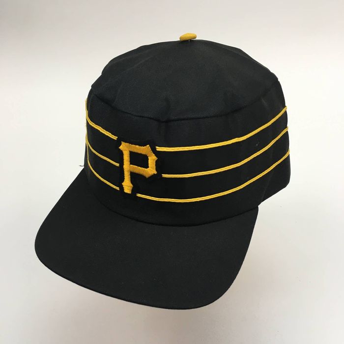 Vintage 70s Pillbox Pittsburgh Pirates Hat Cap Fitted Striped Large ...