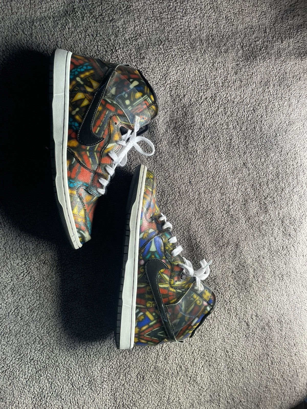 Nike Concepts stained glass nike sb dunk high | Grailed