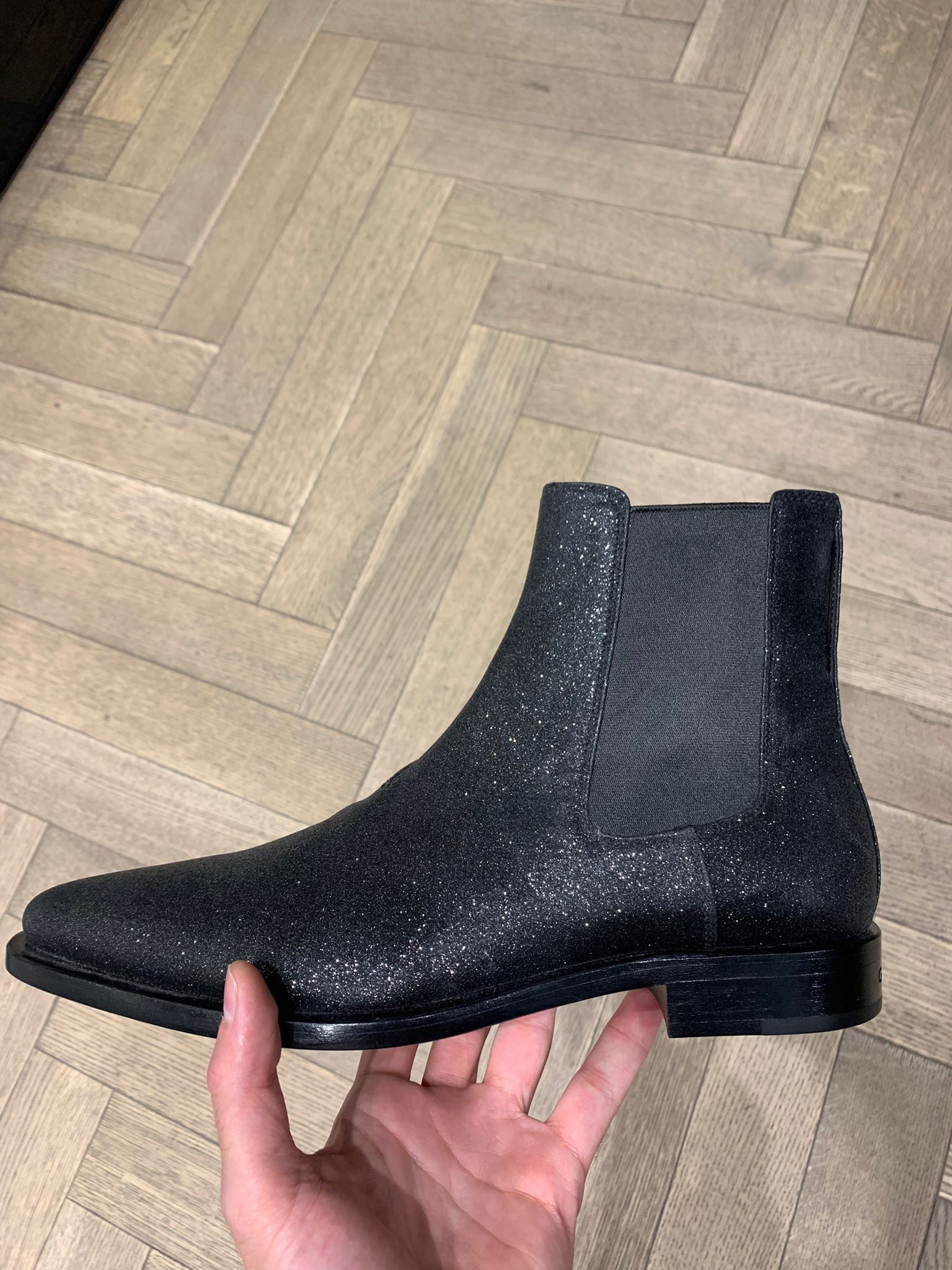 Givenchy Chelsea Boots in Black Glitter | Grailed