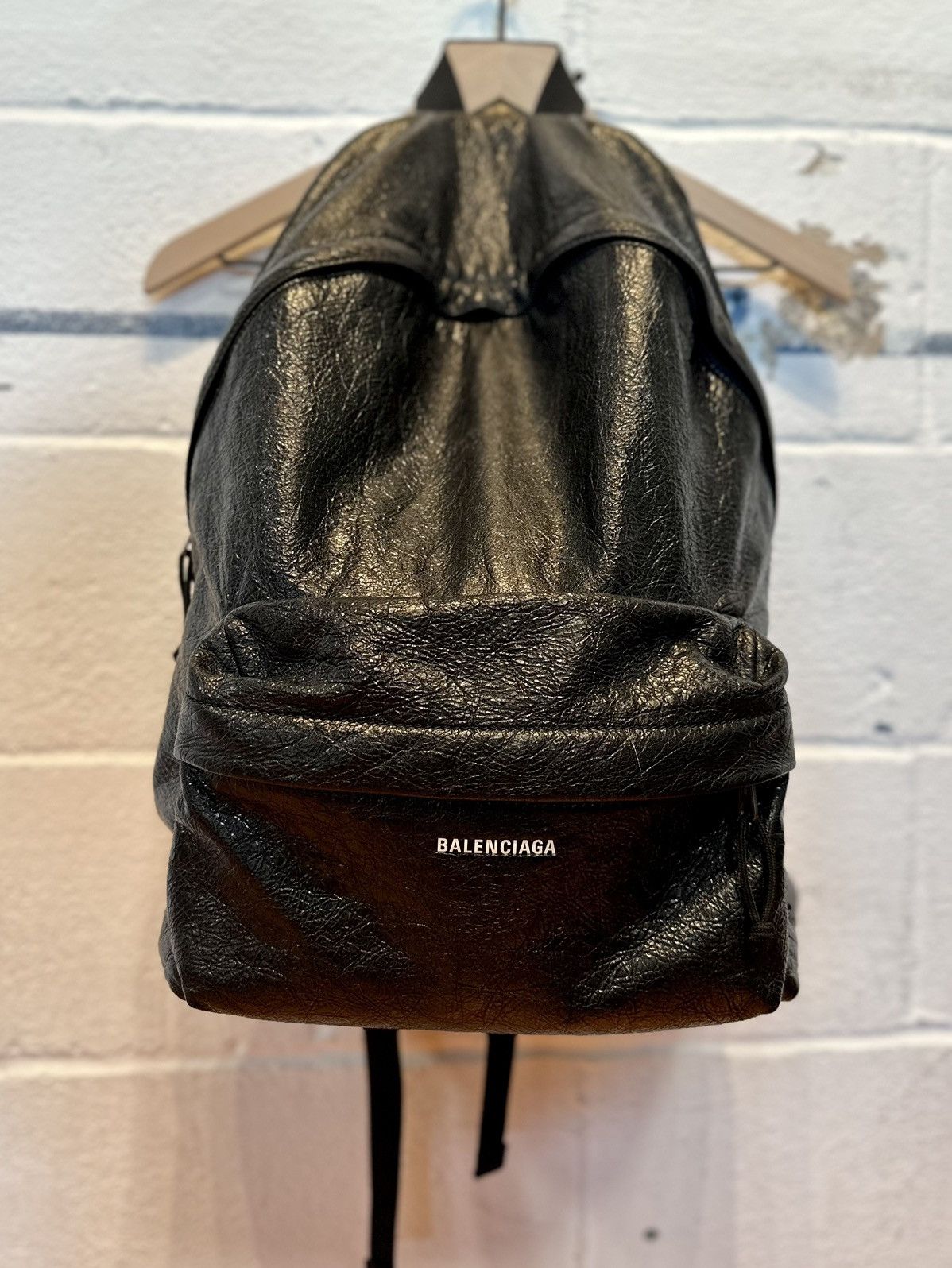 Balenciaga Balenciaga Men’s Explorer Black Backpack Arena Lambskin ...