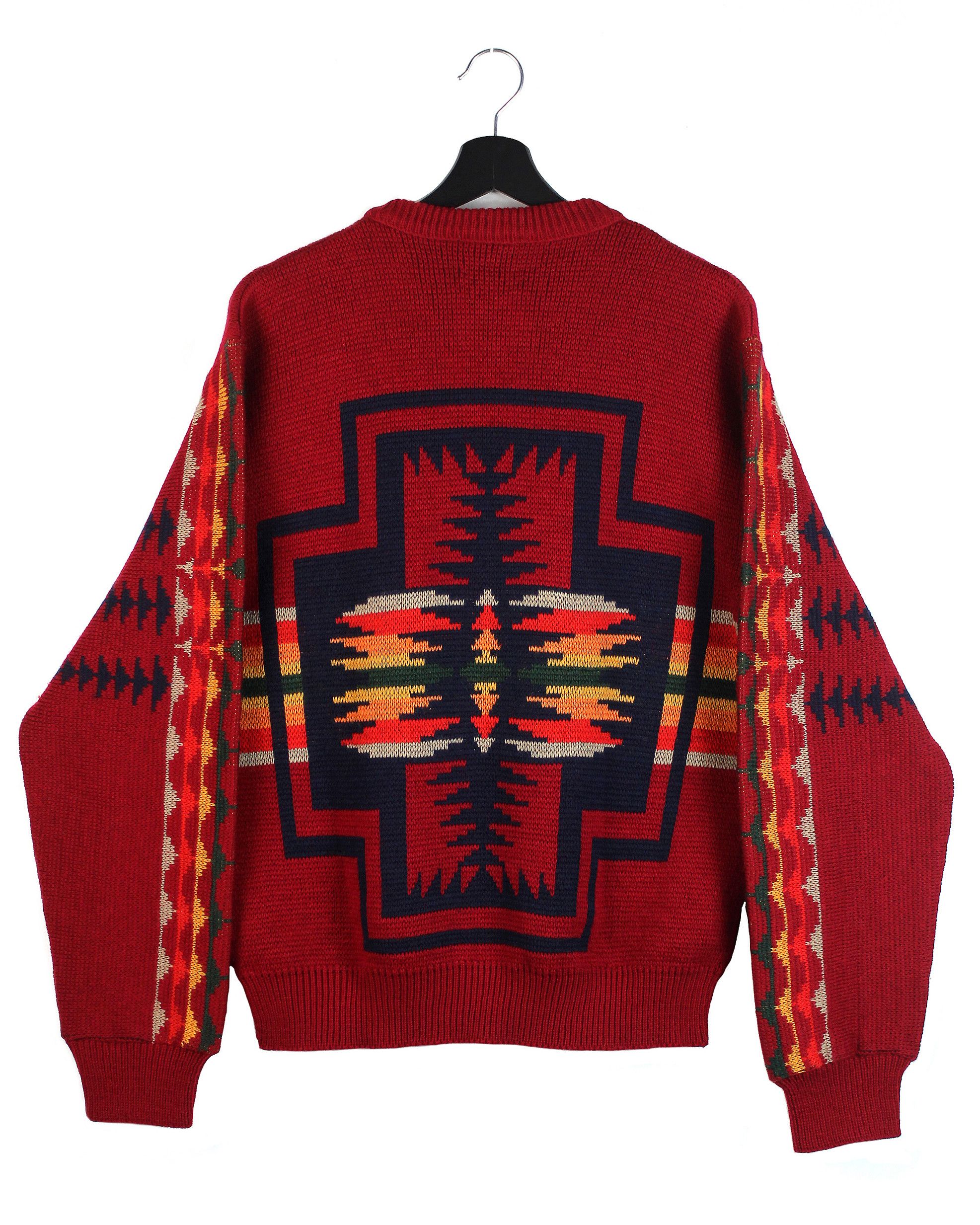 Vintage 80s vintage Pendleton wool sweater native aztec USA | Grailed